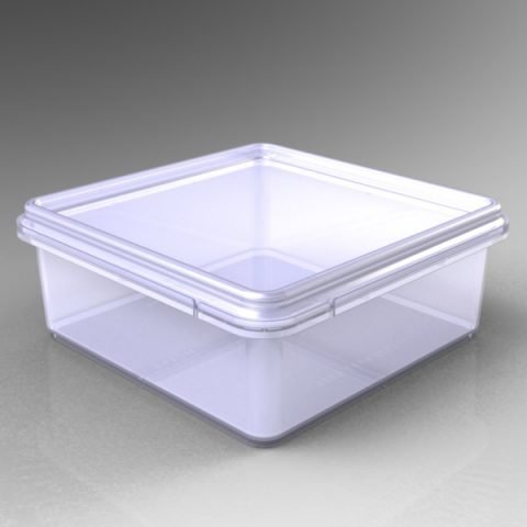 Honeycomb Container Large (Clear with Tamper Proof Lid) | V's Bee's